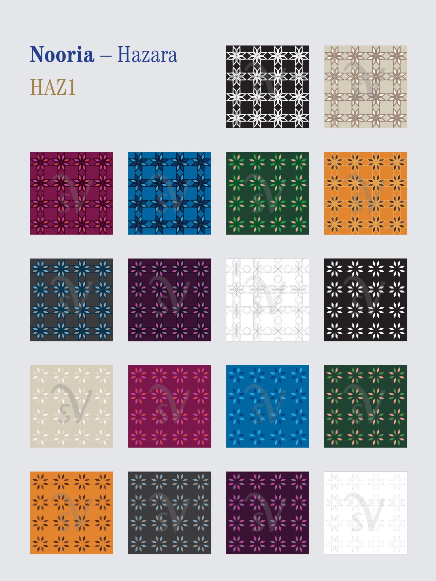 Nooria – Hazara patterns – Sima Vaziry Jewellery – London UK